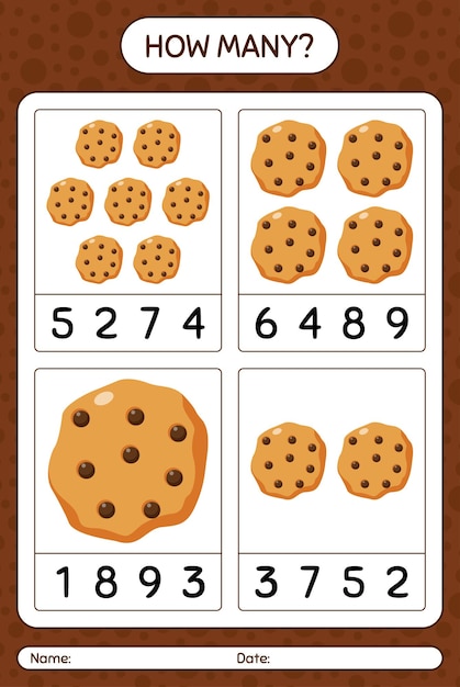 Delightful Chocolate Chip Cookie Counting Worksheet | Jiffy Designs