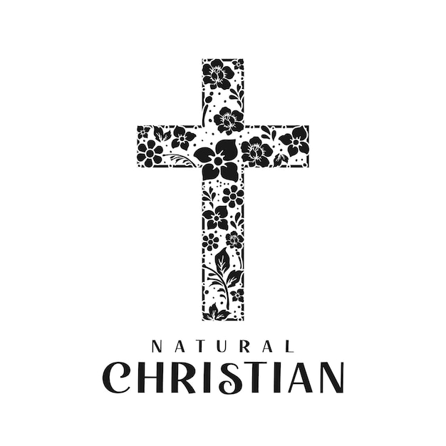Elegant Floral Cross with Natural Christian Symbolism | Jiffy Designs