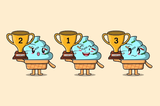 Charming Trophy Cups and Cute Cloud Characters Collection | Jiffy Designs