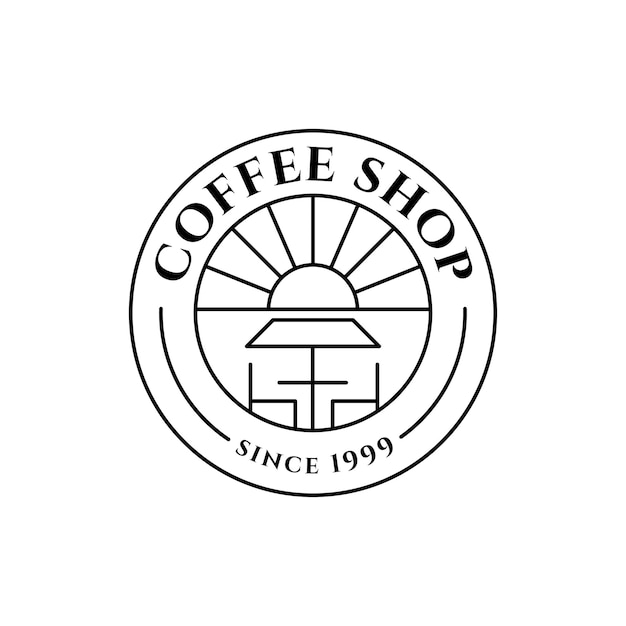 Iconic Coffee Shop Logo with Timeless Sunrise Design | Jiffy Designs