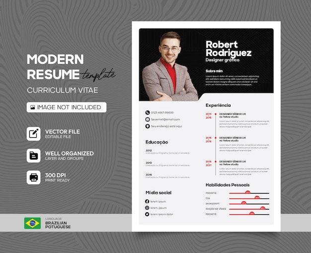 Sleek and Professional Resume for Robert Rodriguez | Jiffy Designs