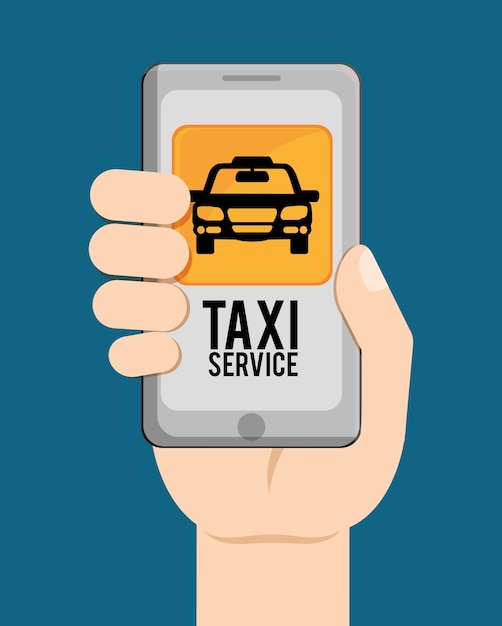 Taxi Service Mobile App Icon with Minimalist Car Illustration | Jiffy ...
