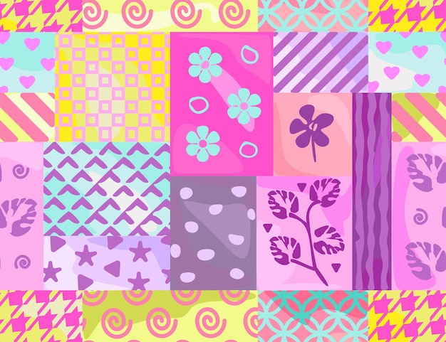 Vibrant Patchwork of Whimsical Patterns and Playful Motifs | Jiffy Designs