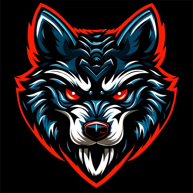 Fierce Crimson Wolf Mascot Logo | Jiffy Designs
