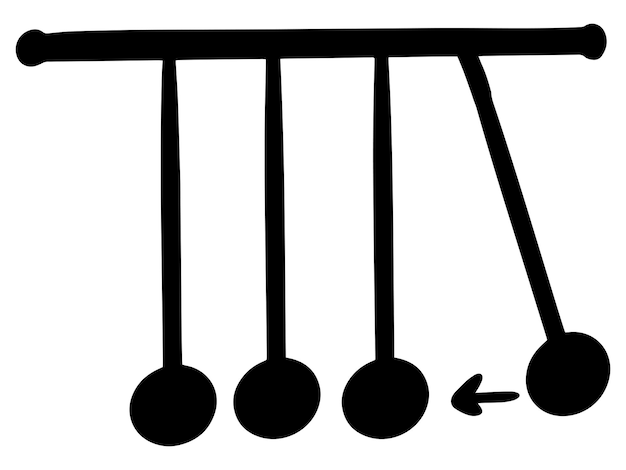 Minimalist Pendulum Clock with Sleek Black Metal Rods | Jiffy Designs