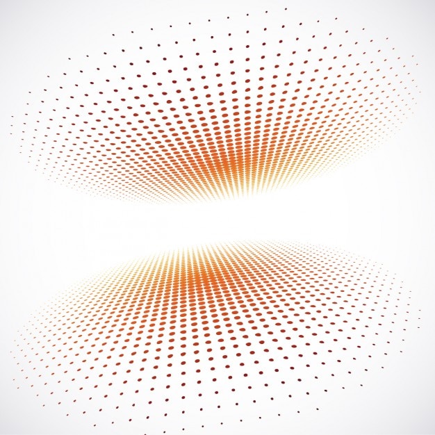 Abstract Orange Radial Dotted Pattern on White Background | Jiffy Designs