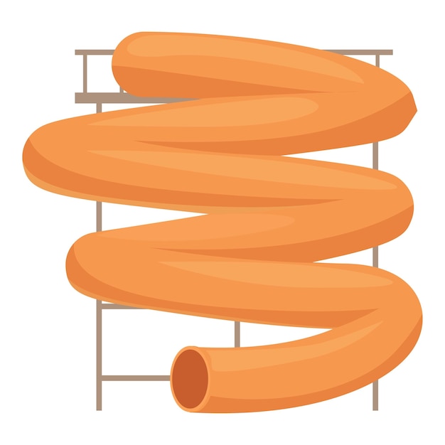 Vibrant Orange Spiral Slide on Metal Supports | Jiffy Designs