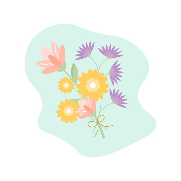 Vibrant Floral Bouquet with Cheerful Blooms and Leaves | Jiffy Designs