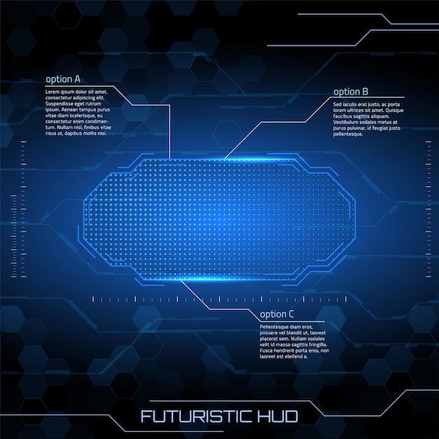 Sleek and Futuristic Hud Design with Glowing Grid Elements | Jiffy Designs