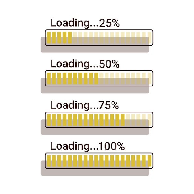 Minimalist Loading Progress Bars with Percentage Indicators | Jiffy Designs