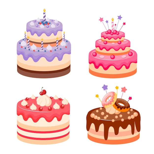 Colorful Celebration Cakes with Festive Toppings | Jiffy Designs