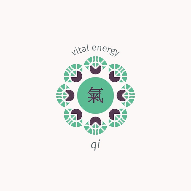 Harmonious Qi: Vibrant Nature-Inspired Energy Symbol | Jiffy Designs