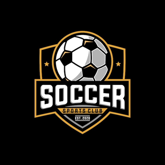 Striking Soccer Sports Club Badge with Iconic Ball | Jiffy Designs
