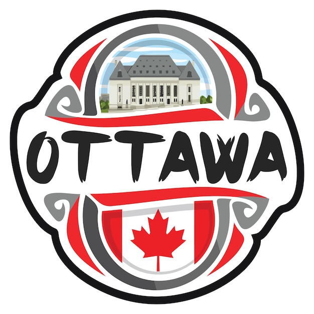 Vibrant Emblem Celebrating the Iconic Landmarks of Ottawa, Canada ...