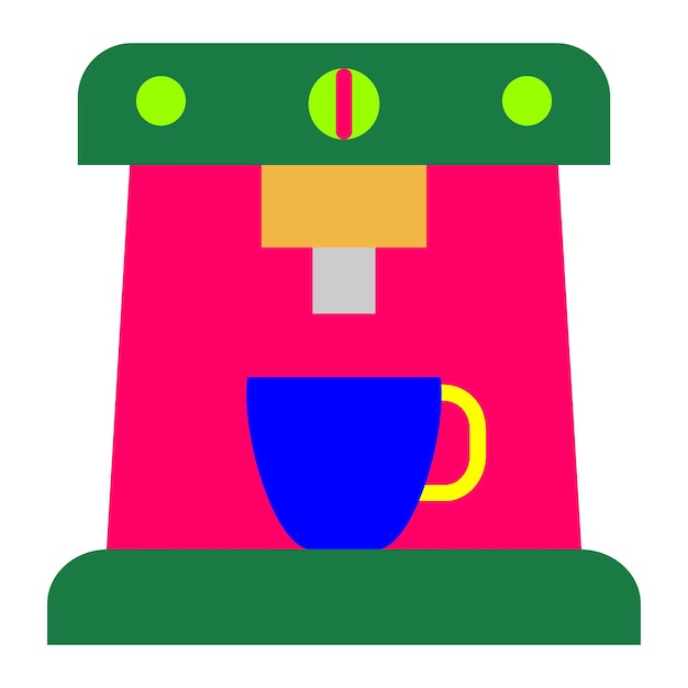 Vibrant Abstract Coffee Maker Illustration | Jiffy Designs