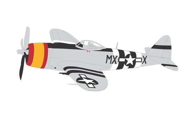 Sleek and Powerful World War II Fighter Plane in Striking Markings ...