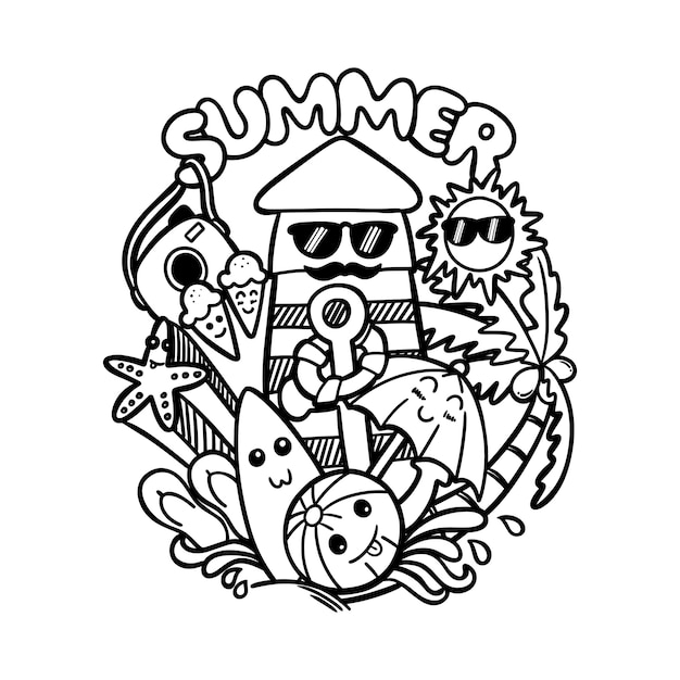 Vibrant Summertime Doodle Filled with Playful Imagery | Jiffy Designs
