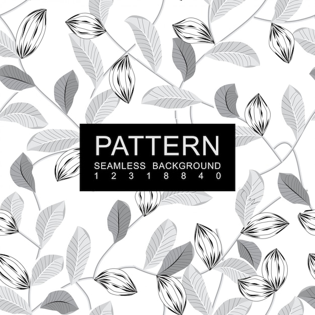 Stylized Grayscale Leaf Pattern with Text Overlay | Jiffy Designs