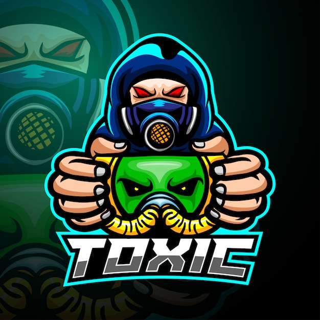 Fierce Toxic Warrior Mascot with Gas Mask | Jiffy Designs