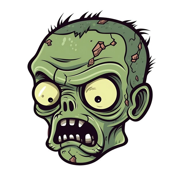 Gruesome Zombie Face with Bulging Eyes and Decaying Skin | Jiffy Designs
