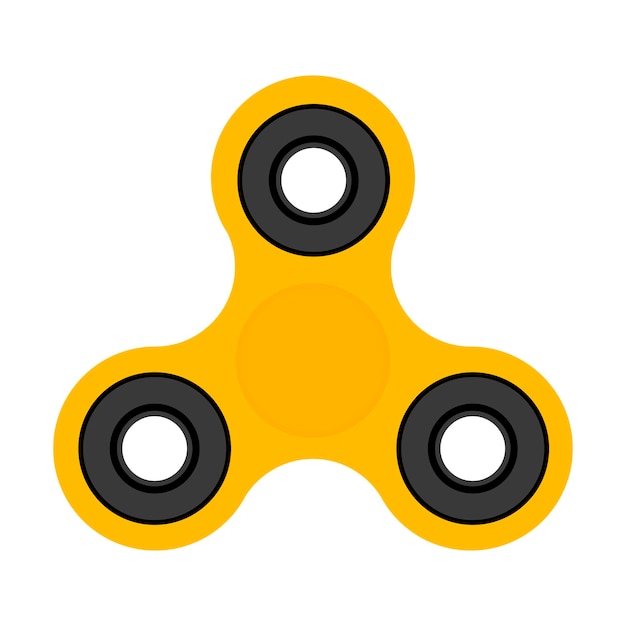 Vibrant Yellow Fidget Spinner with Sleek Black Accents | Jiffy Designs