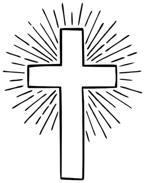 Radiant Christian Cross with Beaming Light Rays | Jiffy Designs