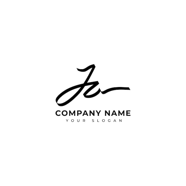 Elegant Cursive Monogram Logo with Company Name Slogan | Jiffy Designs