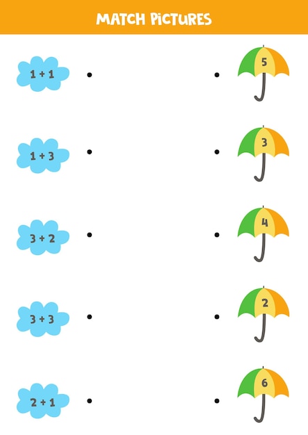 Matching Math and Umbrella Symbols: A Fun Educational Game | Jiffy Designs