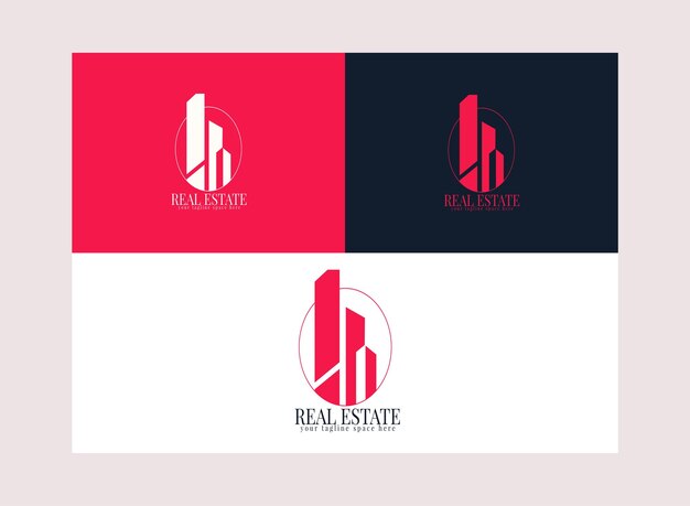 Striking Real Estate Logo with Iconic Building Silhouette | Jiffy Designs