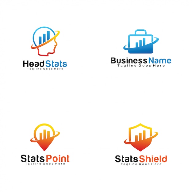 Vibrant Data Visualization Logos with Graphical Elements | Jiffy Designs