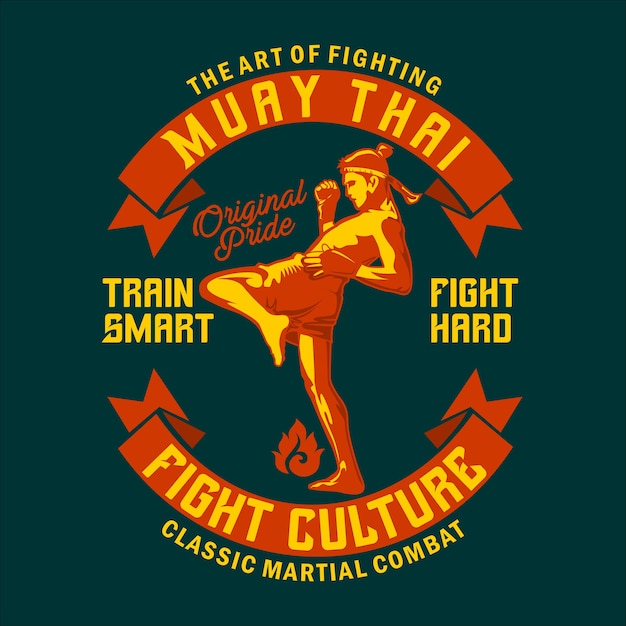 Iconic Muay Thai Warrior: Train Smart, Fight Hard | Jiffy Designs