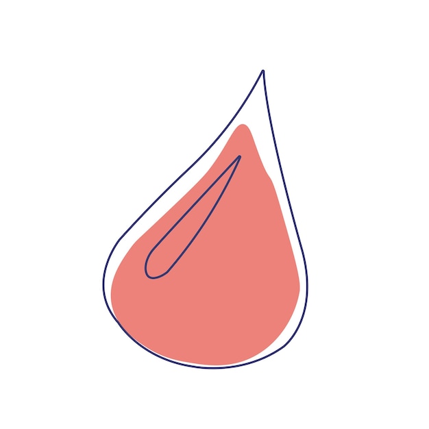 Vibrant Teardrop-Shaped Illustration with Minimalist Design | Jiffy Designs