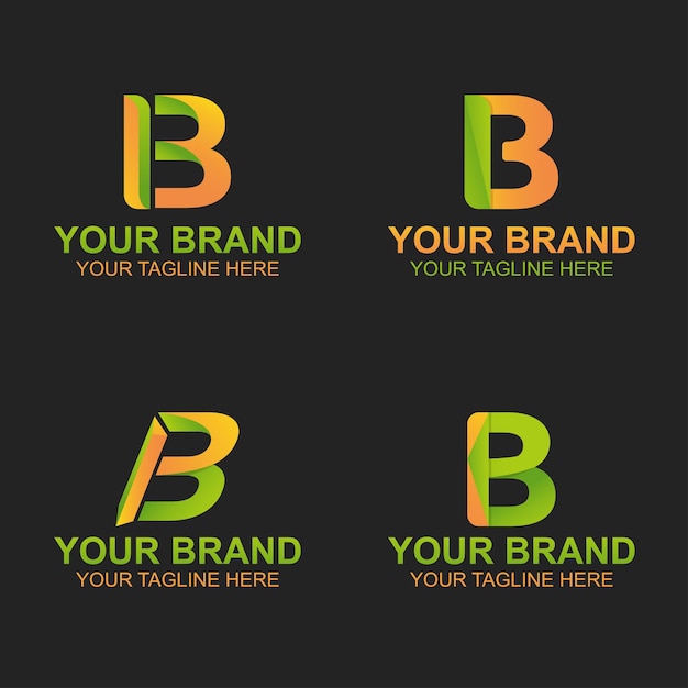 Vibrant Letter B Logos with Overlapping Gradient Shapes | Jiffy Designs