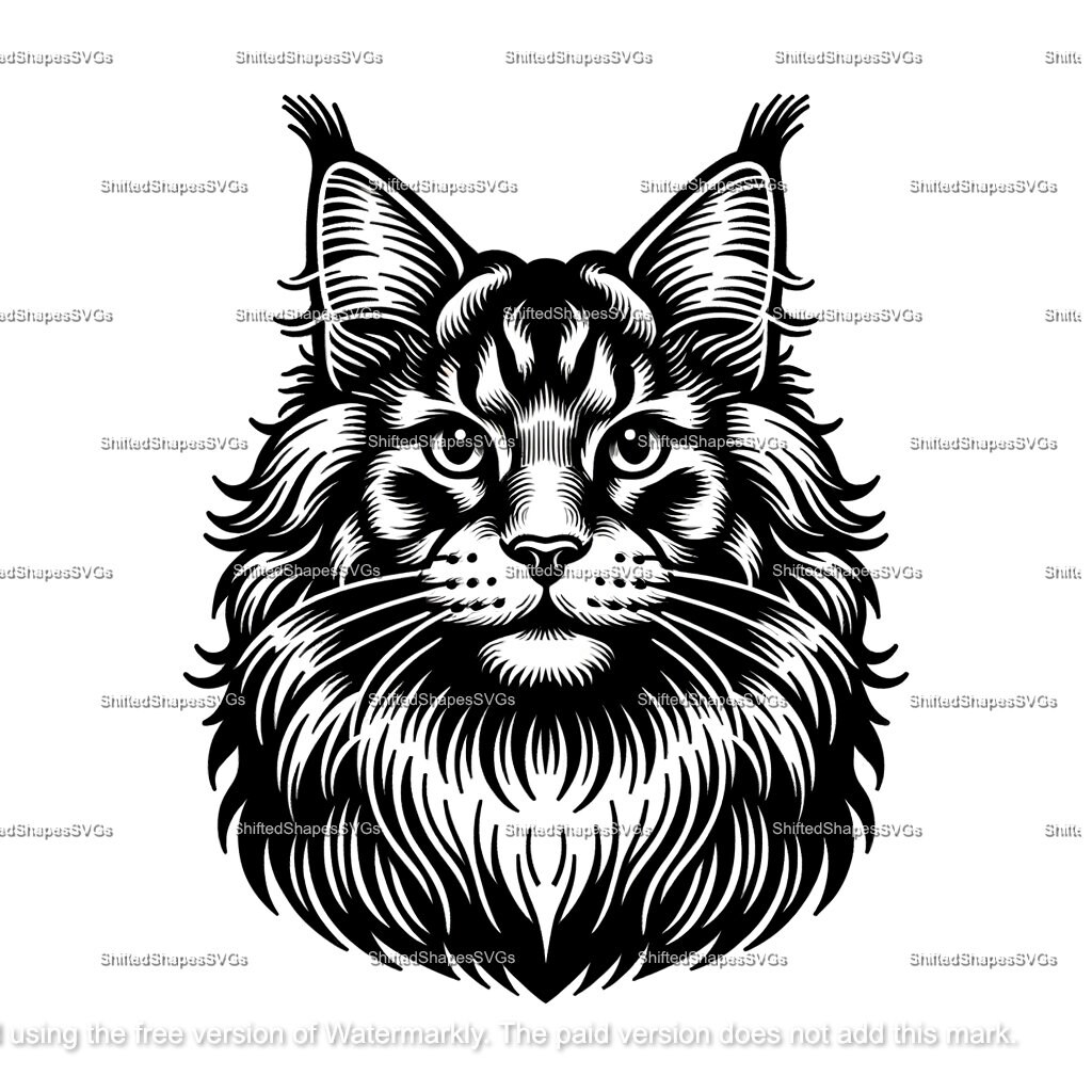 Maine Coon Cat SVG bundle | Jiffy Designs