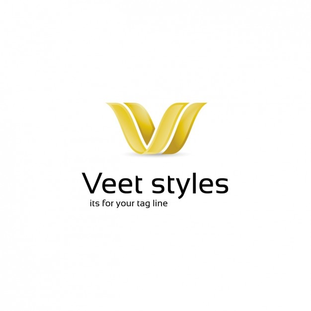 Stylized Golden 'V' Logo with Slogan 'Veet styles' | Jiffy Designs