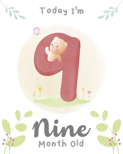 Adorable Baby Celebrating Nine Months Milestone | Jiffy Designs