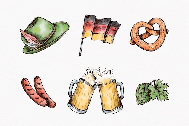 Vibrant Collection of Bavarian-Inspired Symbols and Icons | Jiffy Designs