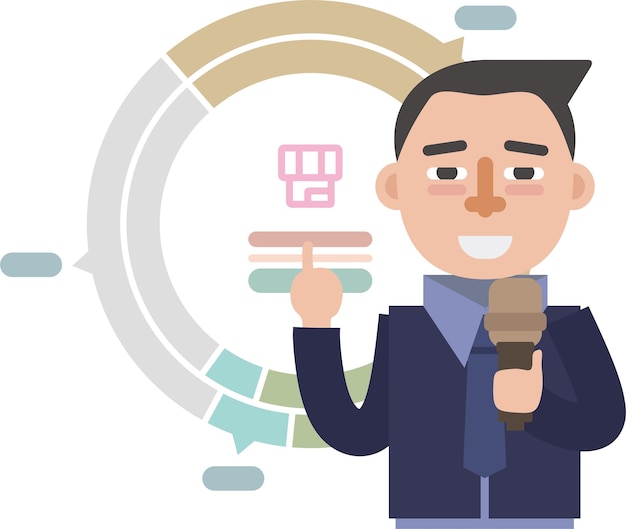 Smiling businessman analyzing data on interactive dashboard | Jiffy Designs