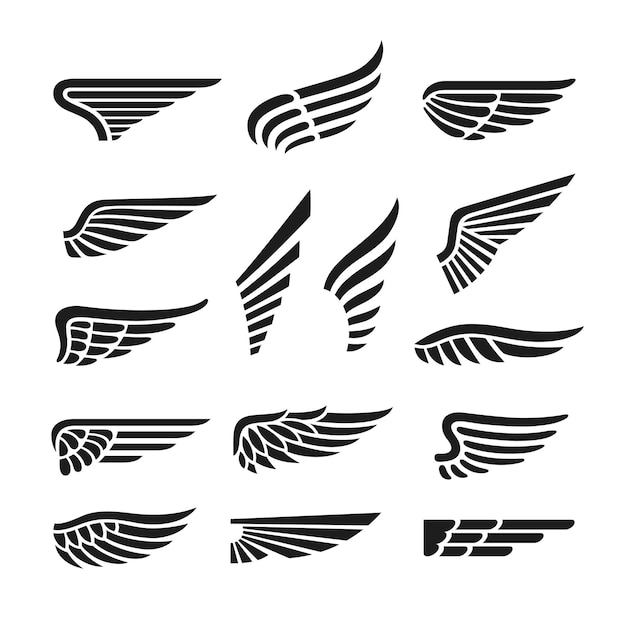 Powerful Wing Symbols: A Dynamic Collection of Sleek Designs | Jiffy ...