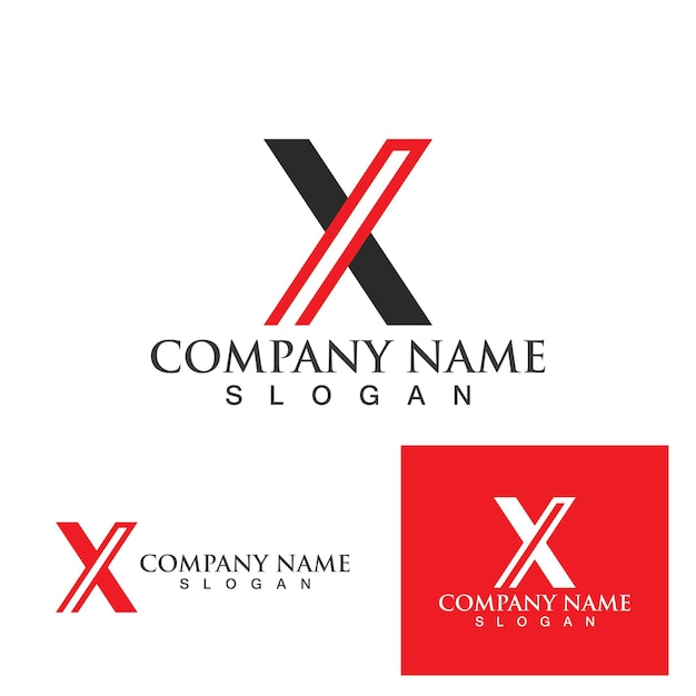 Striking X-Shaped Logo with Bold Red Accents | Jiffy Designs