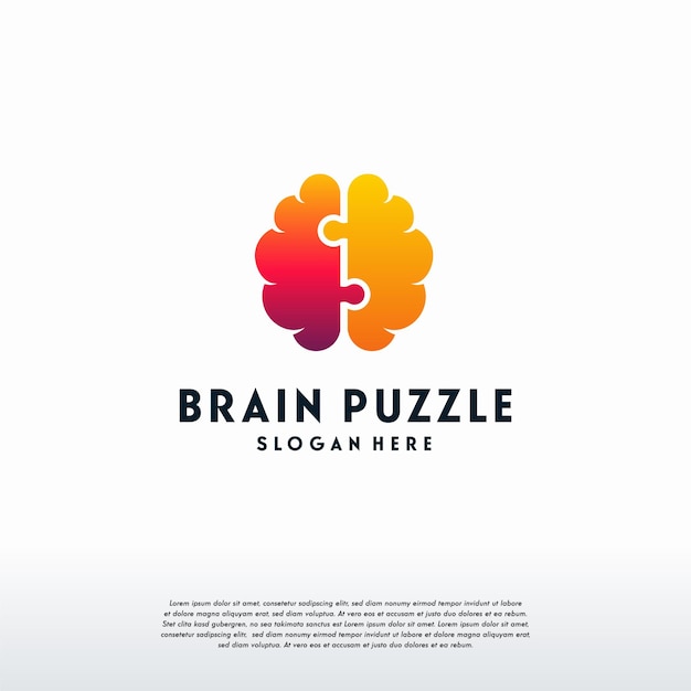 Vibrant Brain Puzzle Icon with Slogan | Jiffy Designs