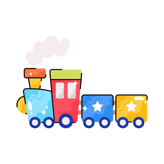 Vibrant Toy Train with Colorful Carriages | Jiffy Designs