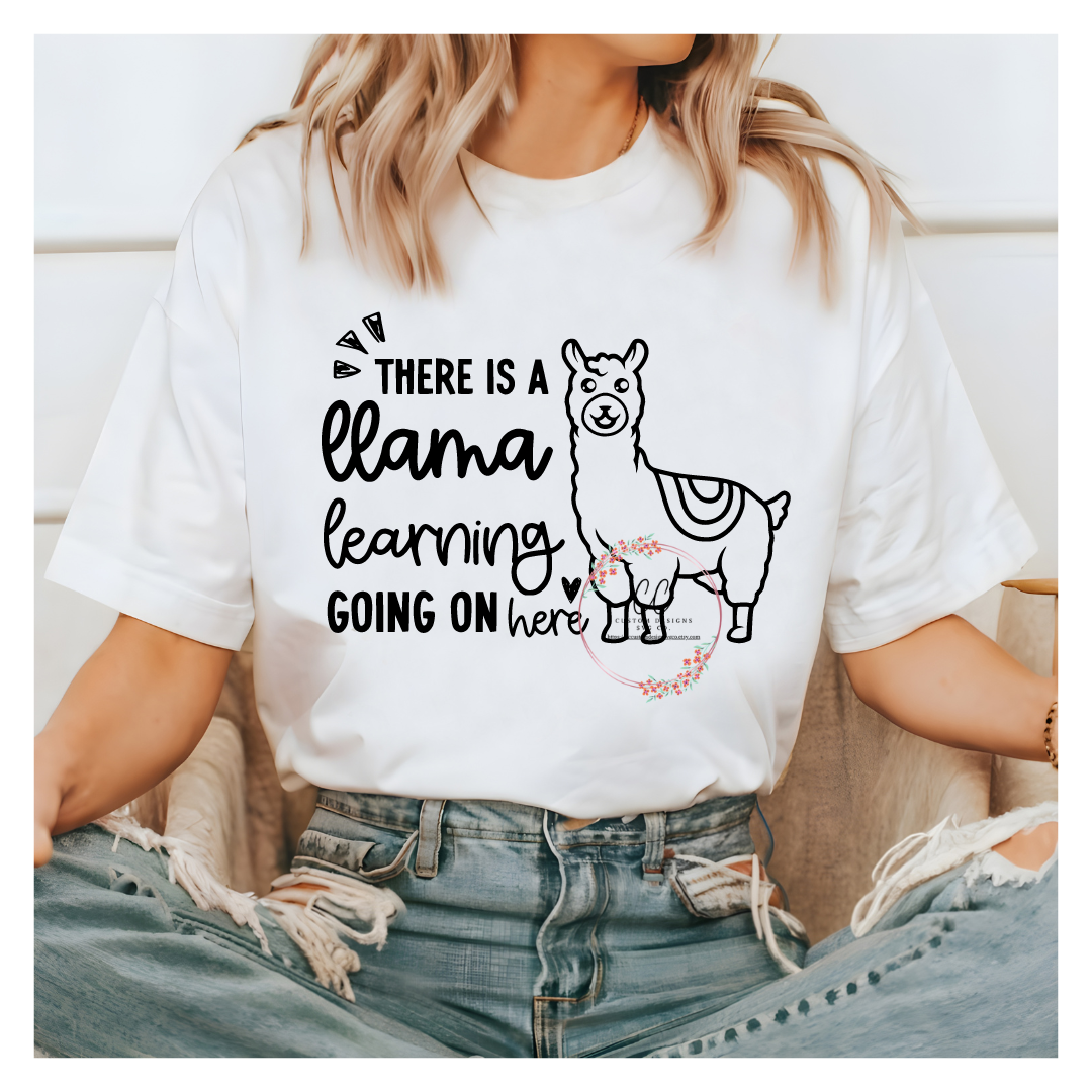 A Llama Learning Going On Svg, Llama Svg, Teacher Svg, Llama Shirt ...
