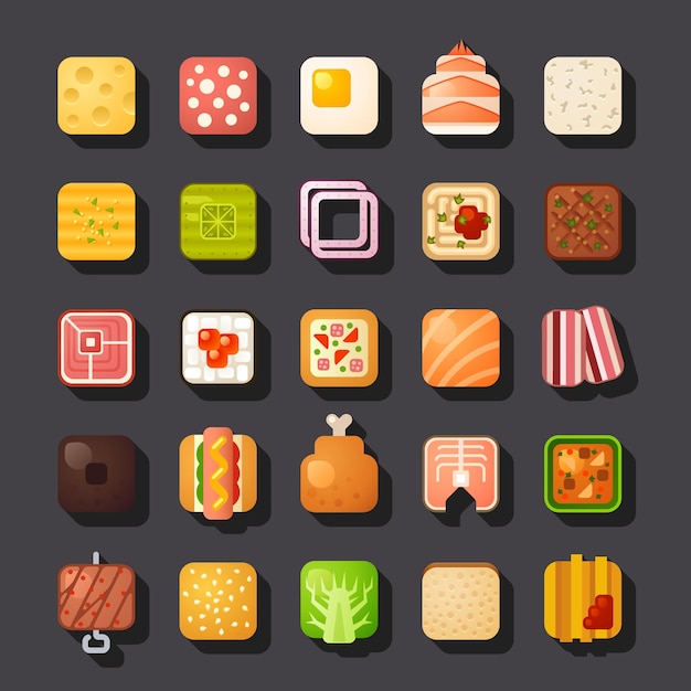Delectable Assortment of Iconic Food and Culinary Icons | Jiffy Designs