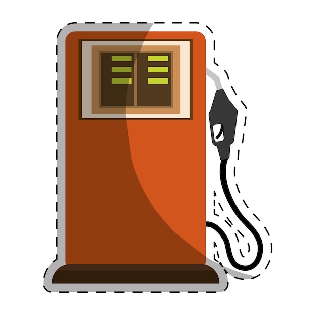 Vibrant Fuel Station Icon with Textured Details | Jiffy Designs
