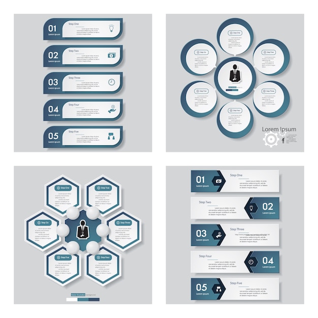 Versatile Vector Graphic Elements Collection with Infographic Designs ...
