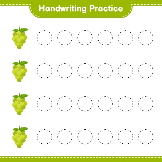 Vibrant Green Grapes: A Handwriting Practice Adventure | Jiffy Designs