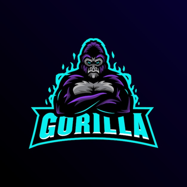 Fierce and Formidable Gorilla Mascot Emblem | Jiffy Designs