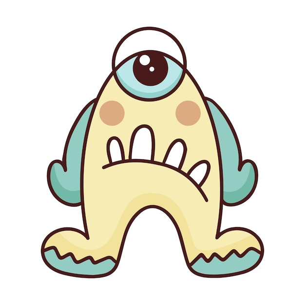 Whimsical One-Eyed Creature with Playful Design | Jiffy Designs