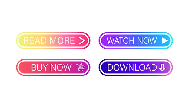Vibrant Collection of Clickable Call-to-Action Buttons | Jiffy Designs